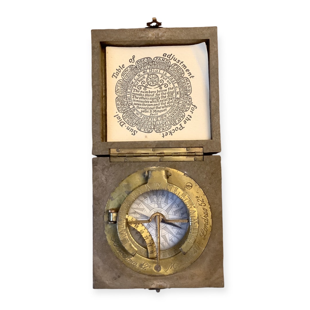 RARE, Sun Dial / Compass, Made in Spain, Includes Booklet With ...