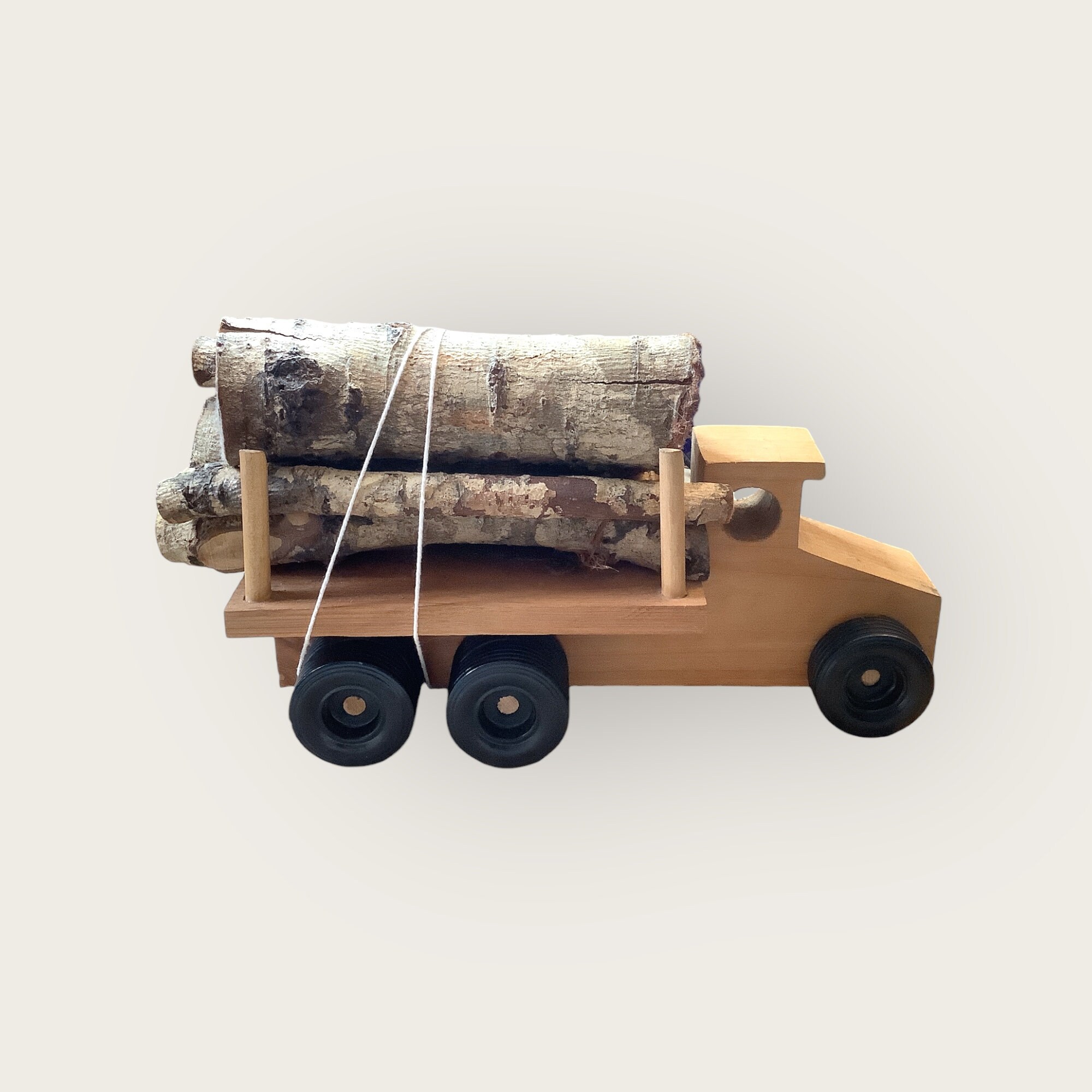Vintage Toy Logging Truck, Wood Truck, Wood Toy, Pretend Play, Truck ...