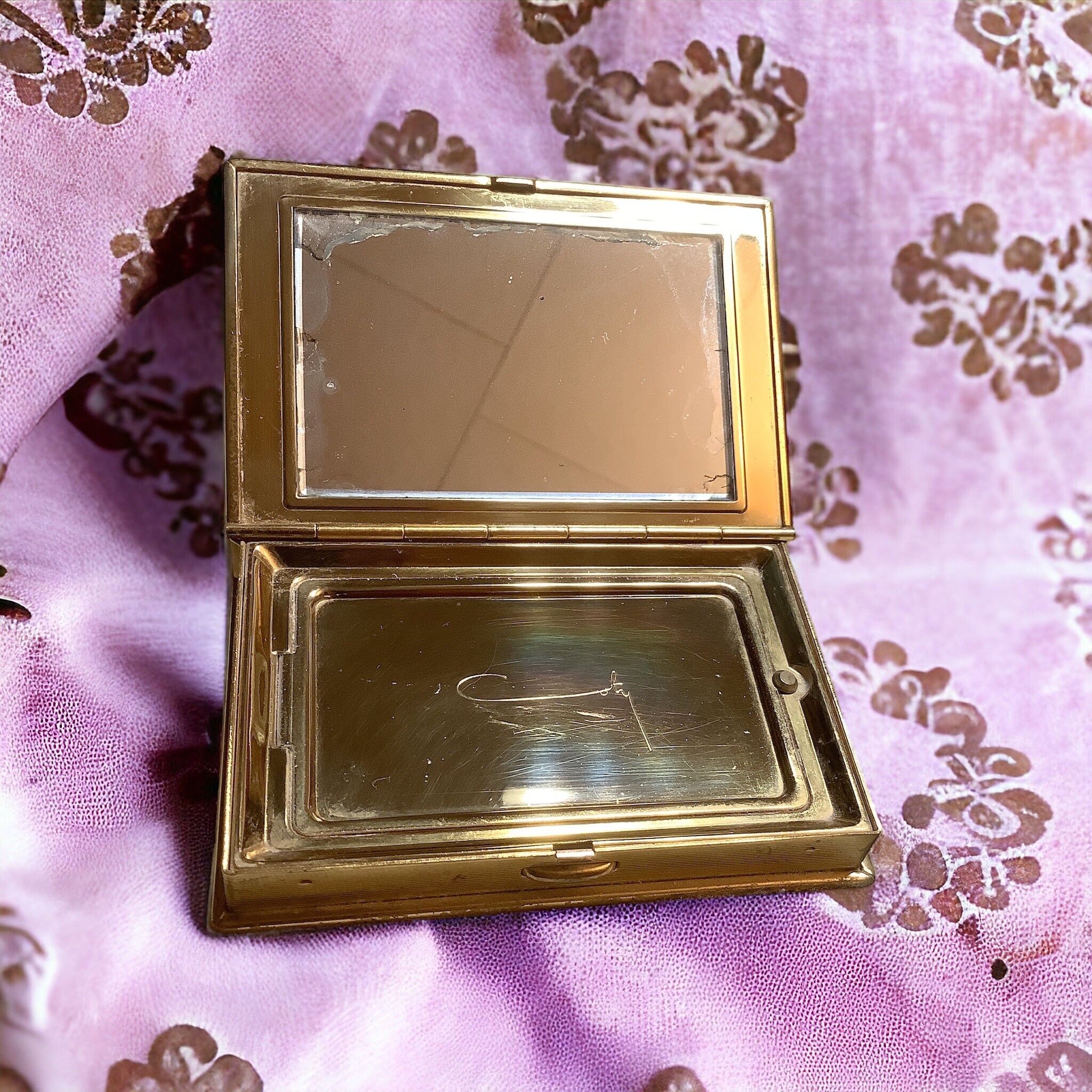 Vintage 1940s Coty Compact, Original Protective Sleeve, Coty Makeup. 1 ...