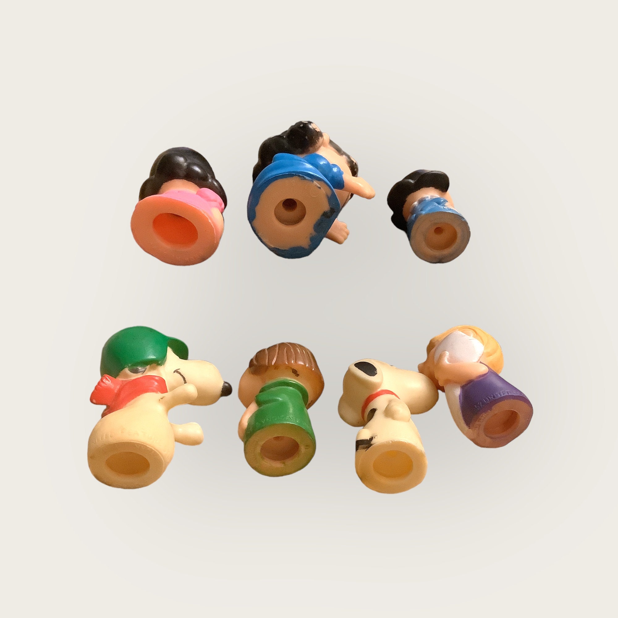 Lot of 7, Peanuts Characters, Finger Puppets, United Feature Syndicate ...