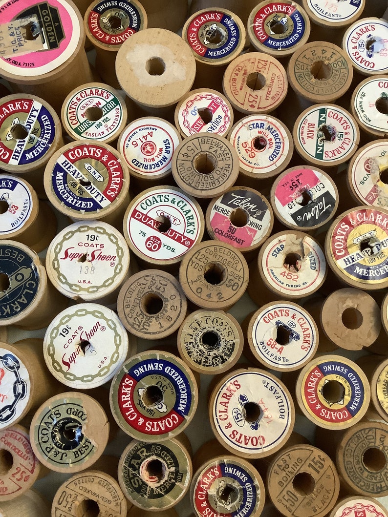127 Empty Thread Spools. Crafting, Sewing, and More. Vintage, Antique ...