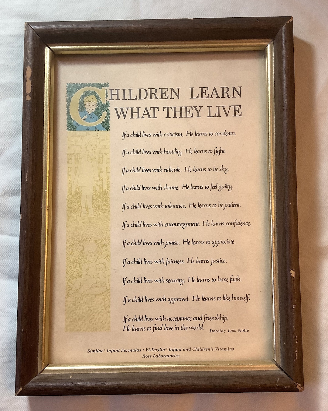Children Learn What They Live, Poem, by Dorothy Law Nolte 1970s - Etsy