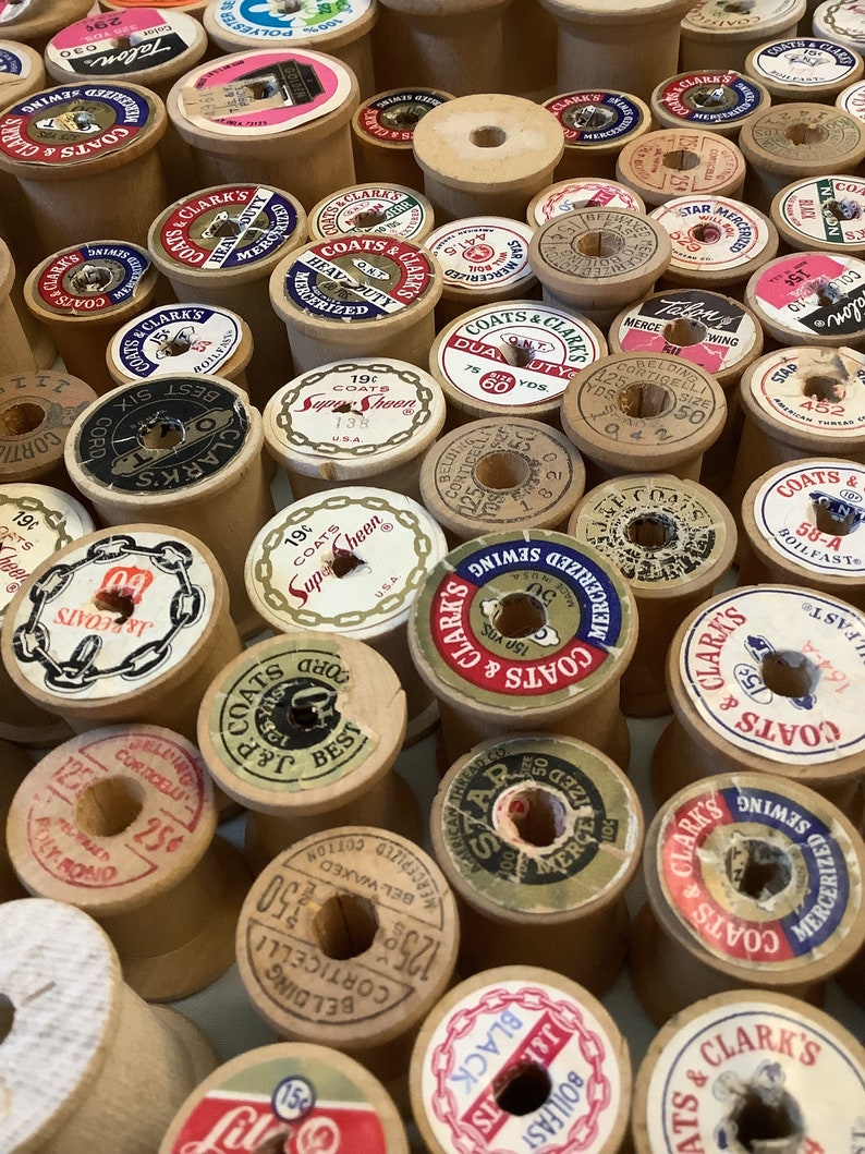 127 Empty Thread Spools. Crafting, Sewing, and More. Vintage, Antique ...