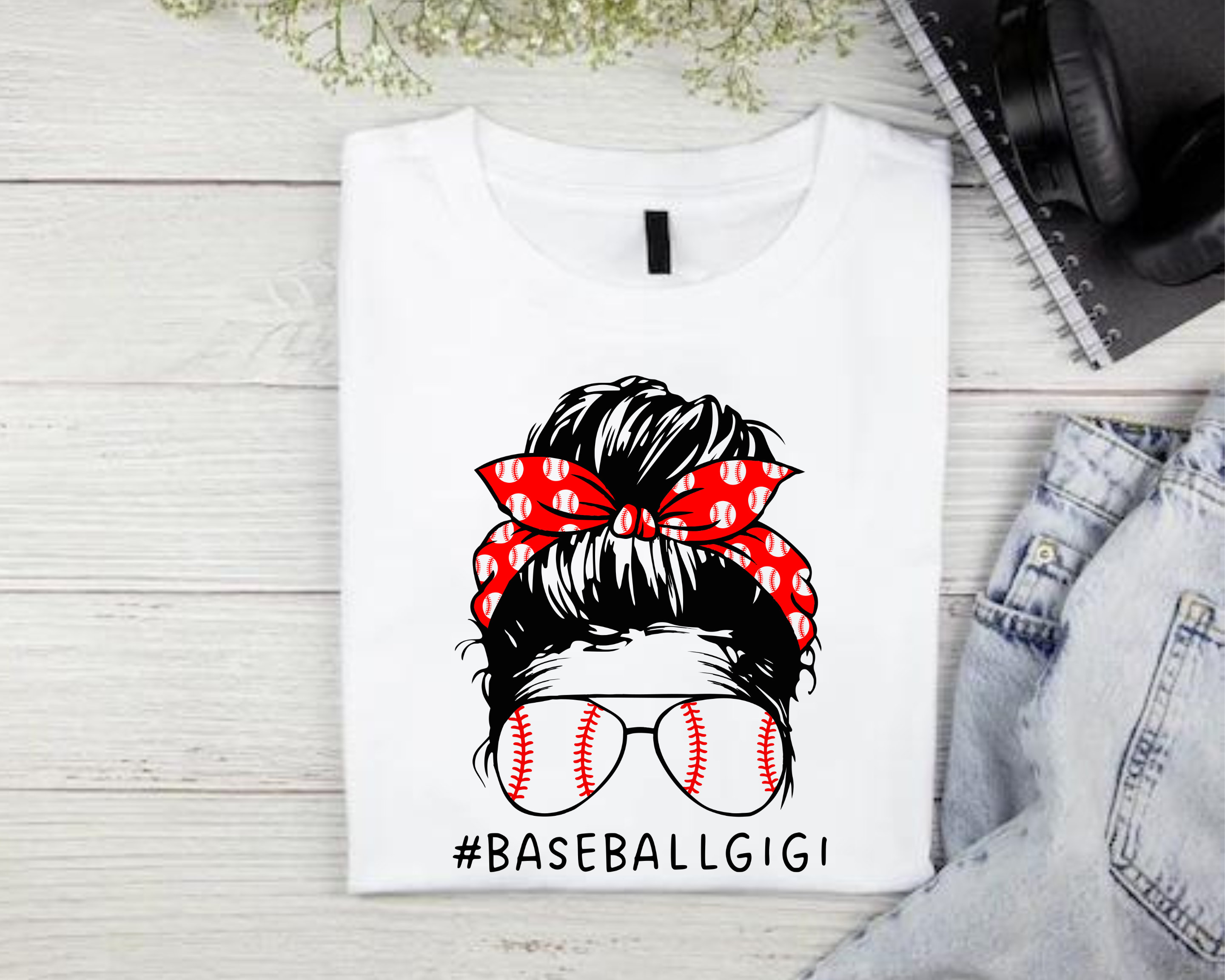 Baseball Gigi SVG Cut File Messy Bun Mom Messy Bun Baseball - Etsy