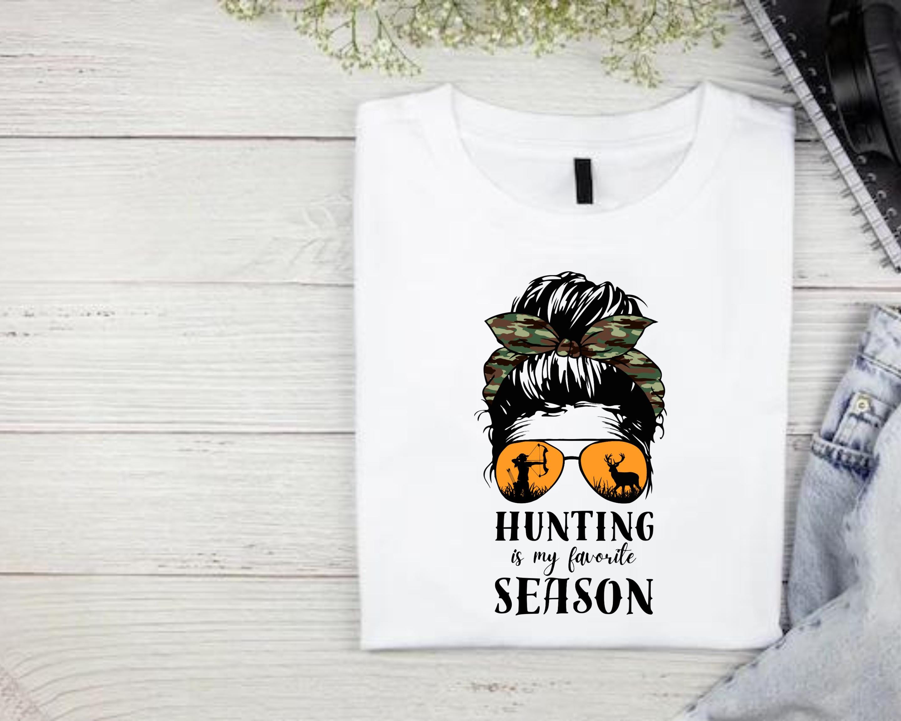 Bow Hunting Season Messy Bun PNG: Deer Season Sublimation (digital ...