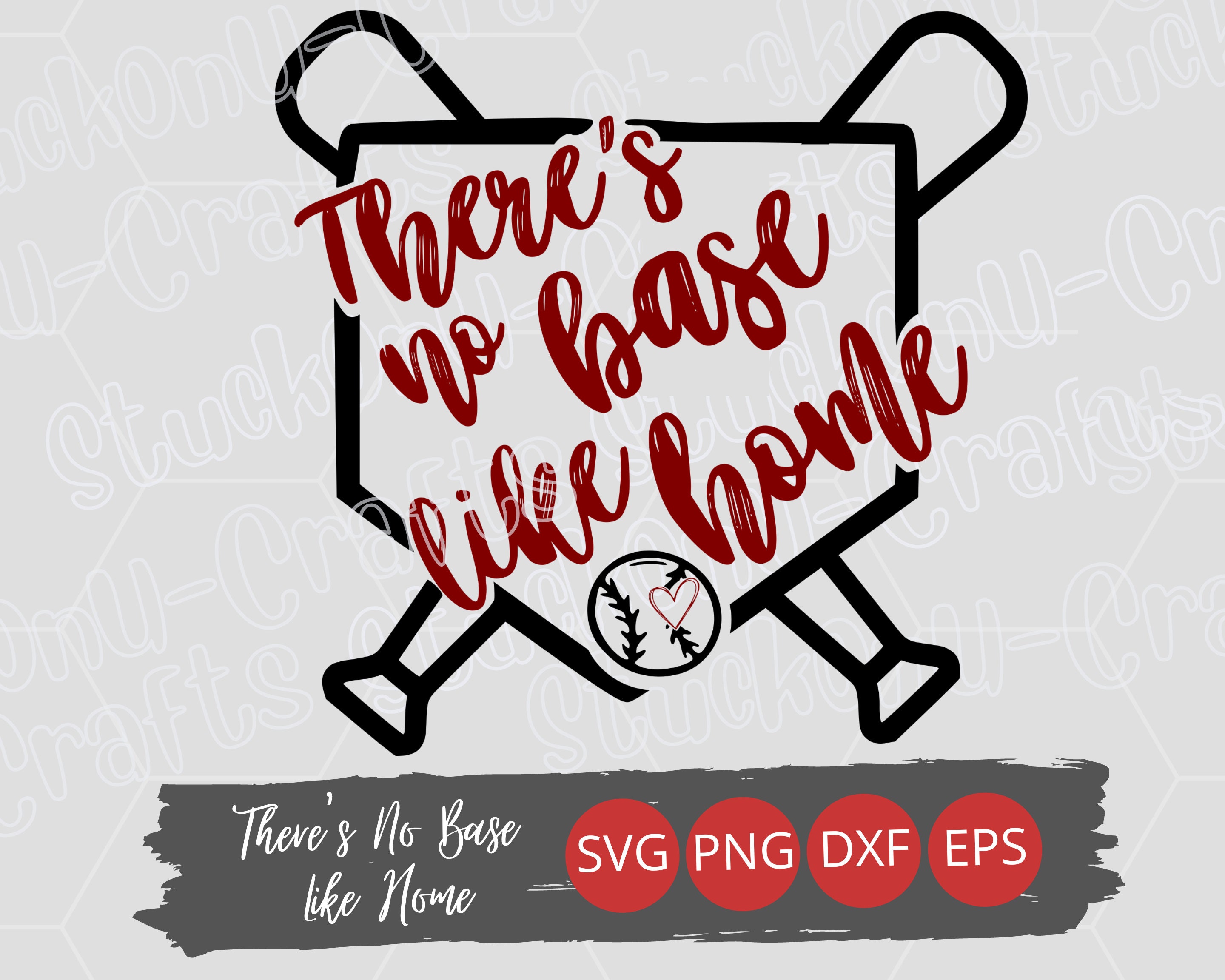 There's No Base Like Home SVG Cut File Baseball Softball - Etsy