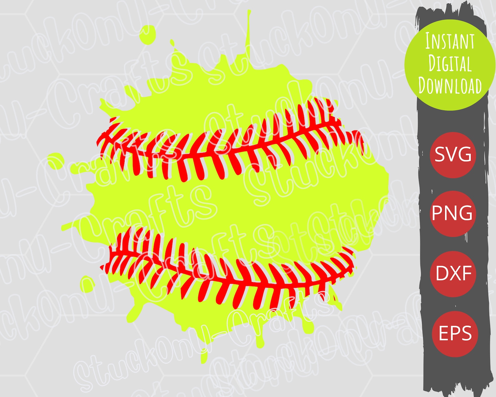Softball Splatter SVG Paint Splashcut - Etsy