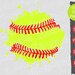 Softball Splatter SVG Paint Splashcut - Etsy