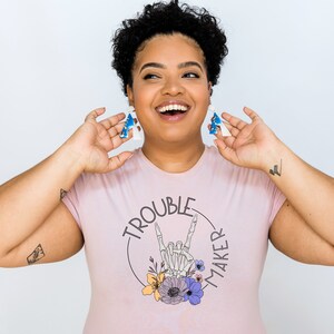 Trouble Maker SVG, Floral Skeleton Humor PNG, Printable, Clipart ...