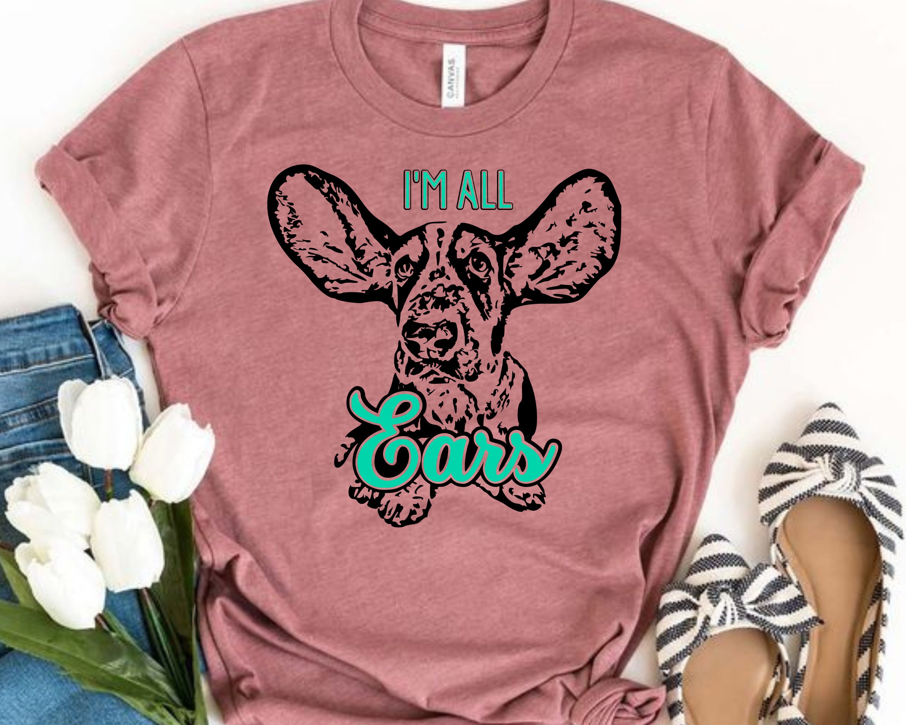 I'm All Ears Basett Hound SVG Design, Basset Hound Cut File, Instant ...