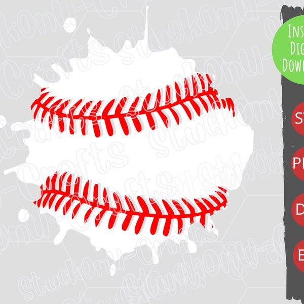 Baseball Splatter Png - Etsy