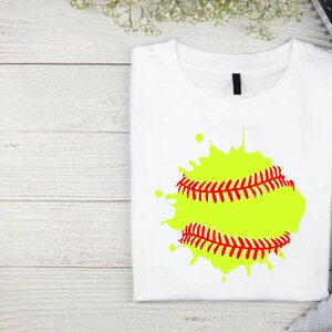 Softball Splatter SVG, Paint Splash,cut File,vinyl,eps,png,printable ...