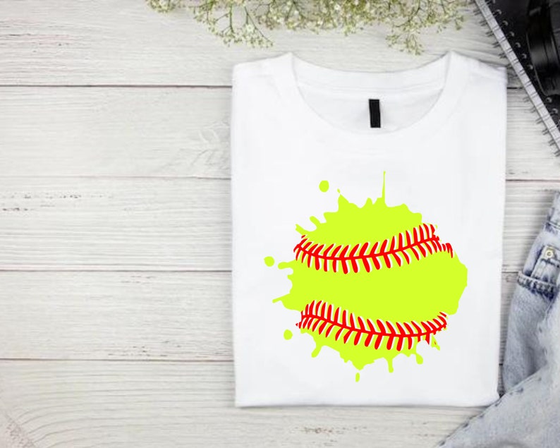 Softball Splatter SVG Paint Splashcut - Etsy