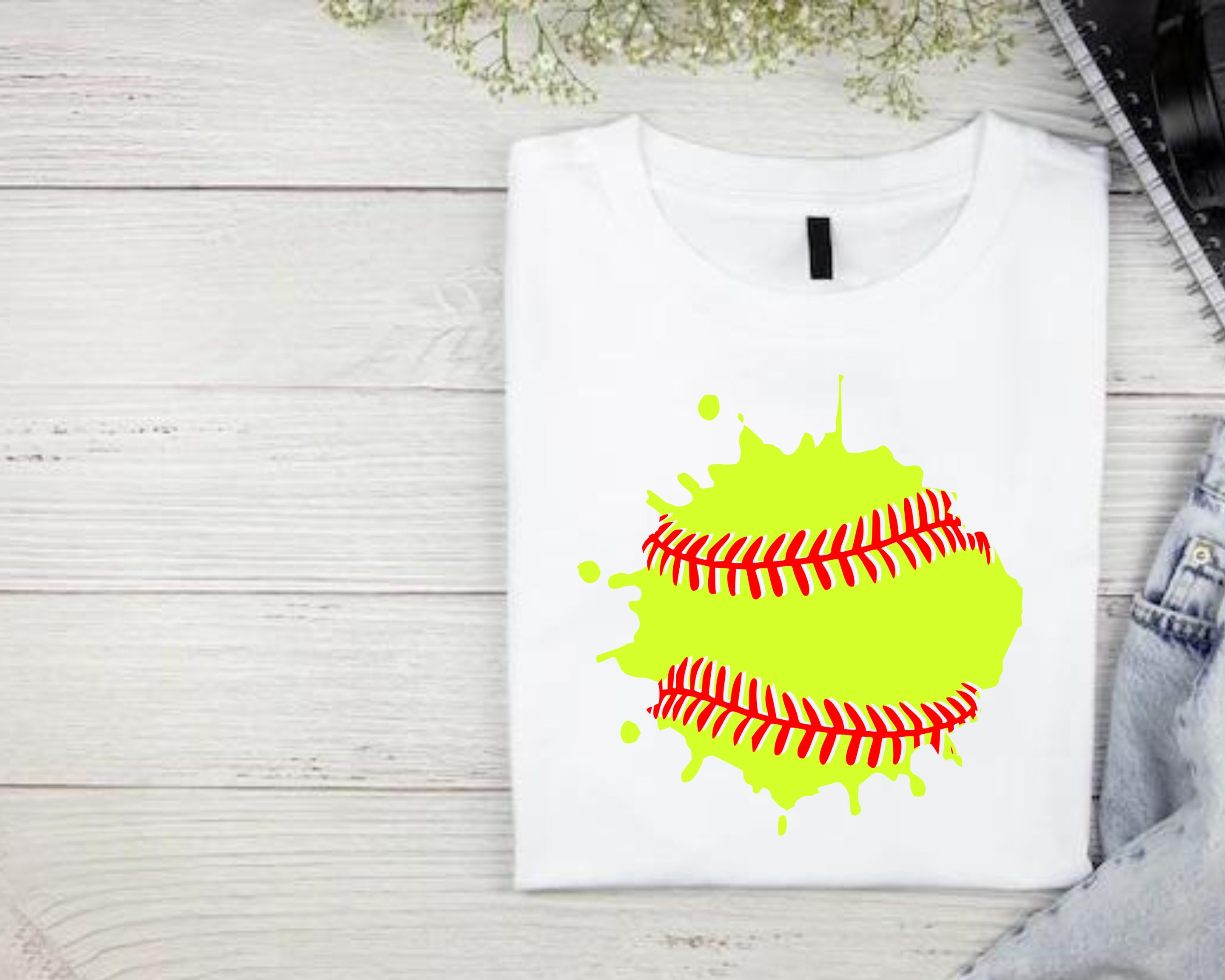Softball Splatter SVG Paint Splashcut - Etsy