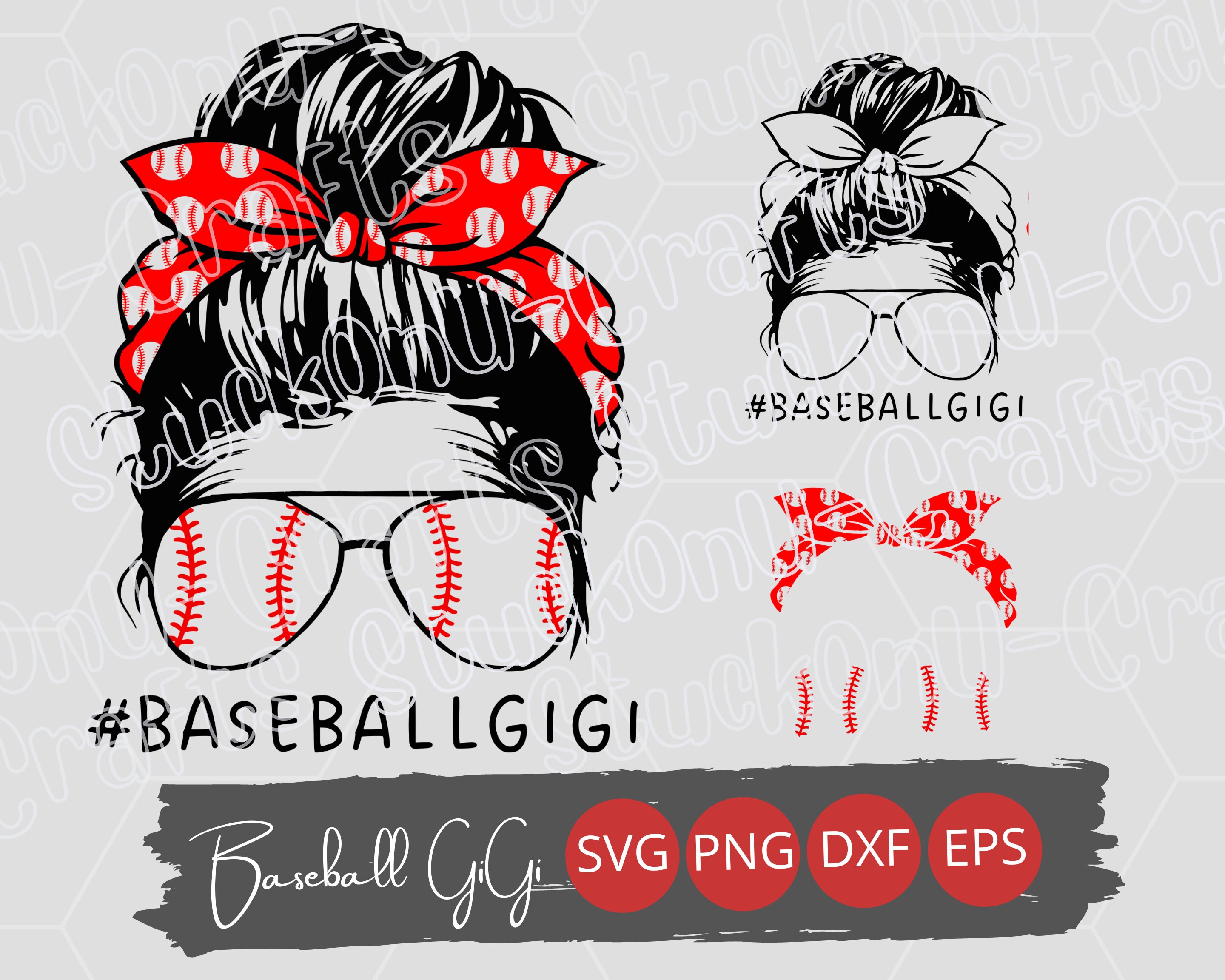 Baseball Gigi SVG Cut File Messy Bun Mom Messy Bun Baseball - Etsy