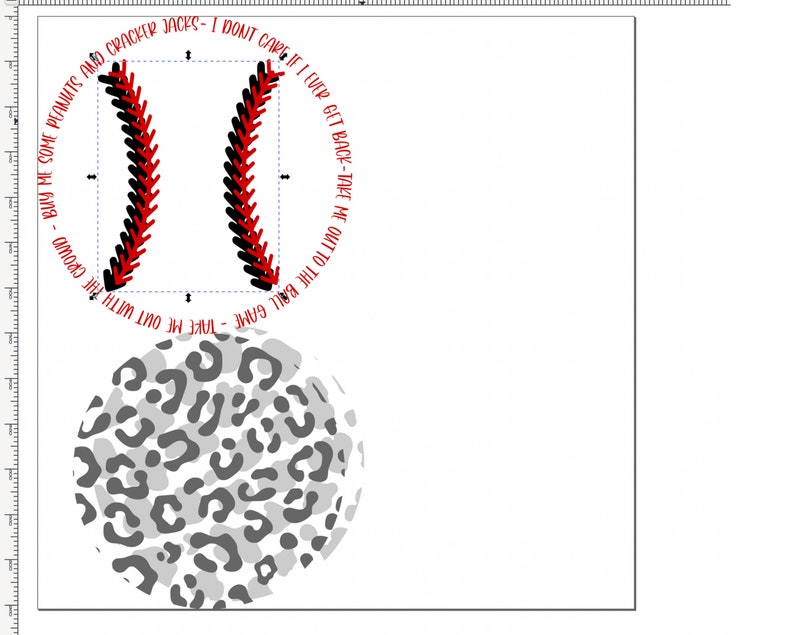 Baseball Leopard Print SVG File Take Me Out to the Ball Game - Etsy