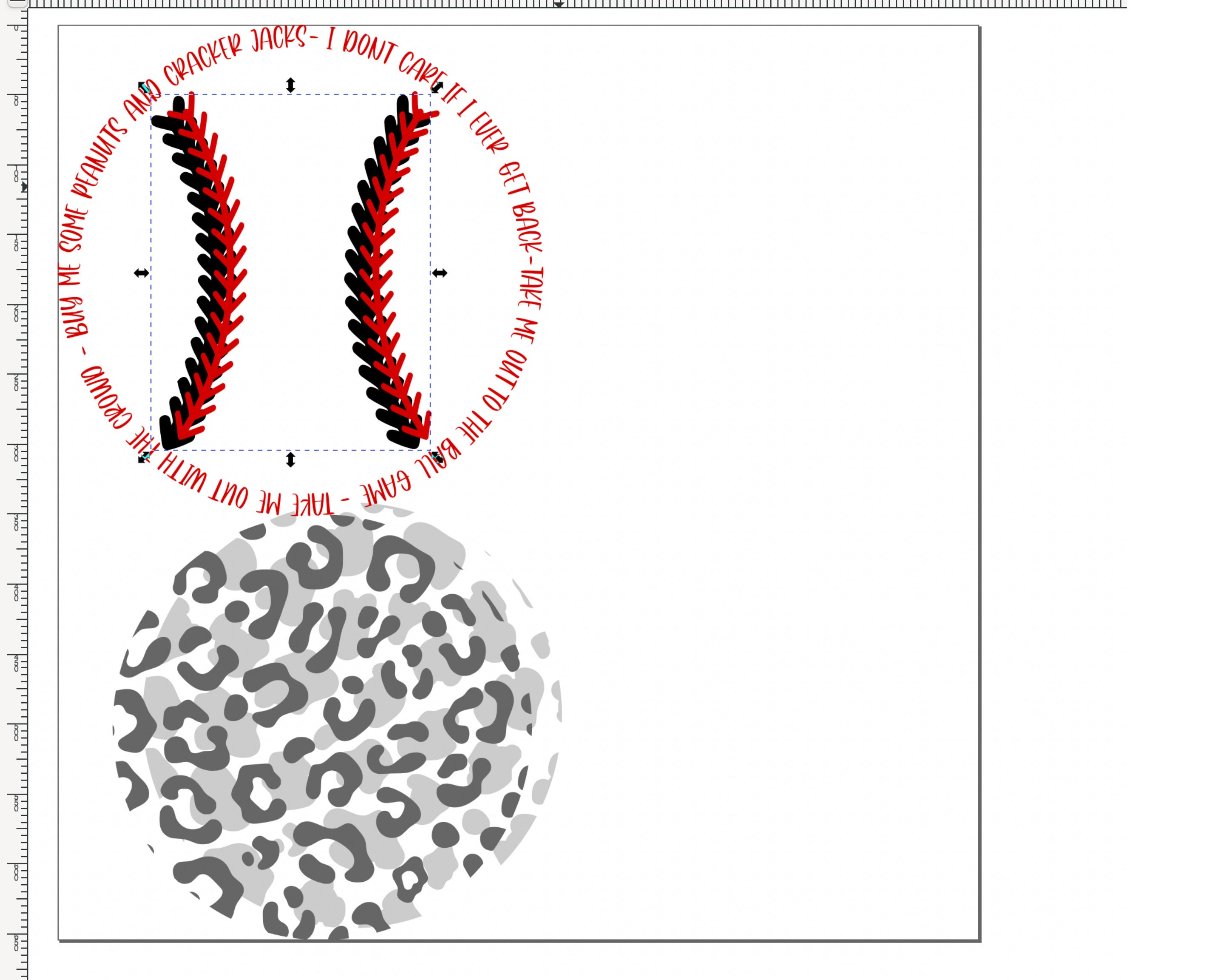 Baseball Leopard Print SVG File Take Me Out to the Ball Game - Etsy