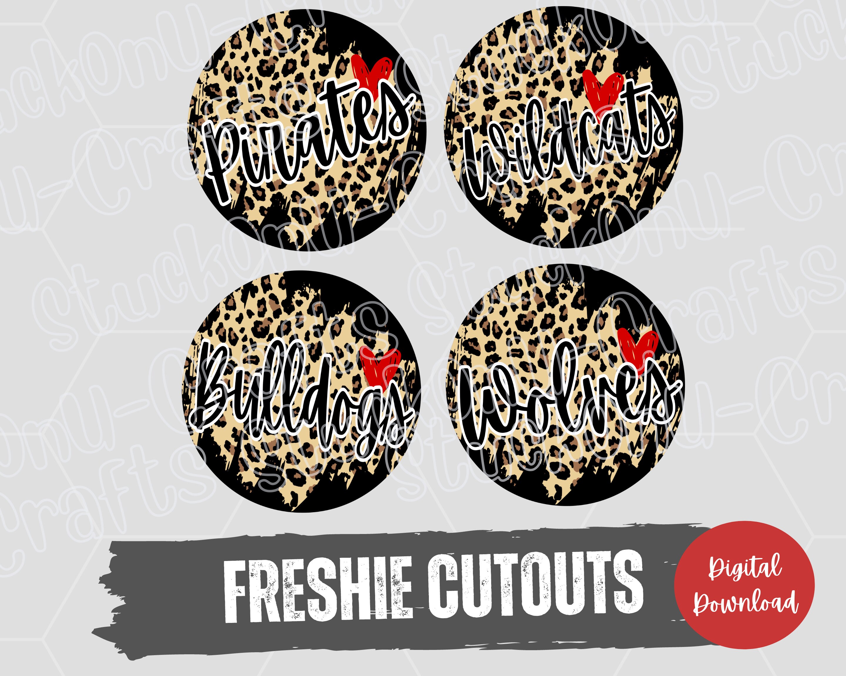 Printable Freshie Cardstock Cutouts, Team Mascots, Set of 4, PNG ...