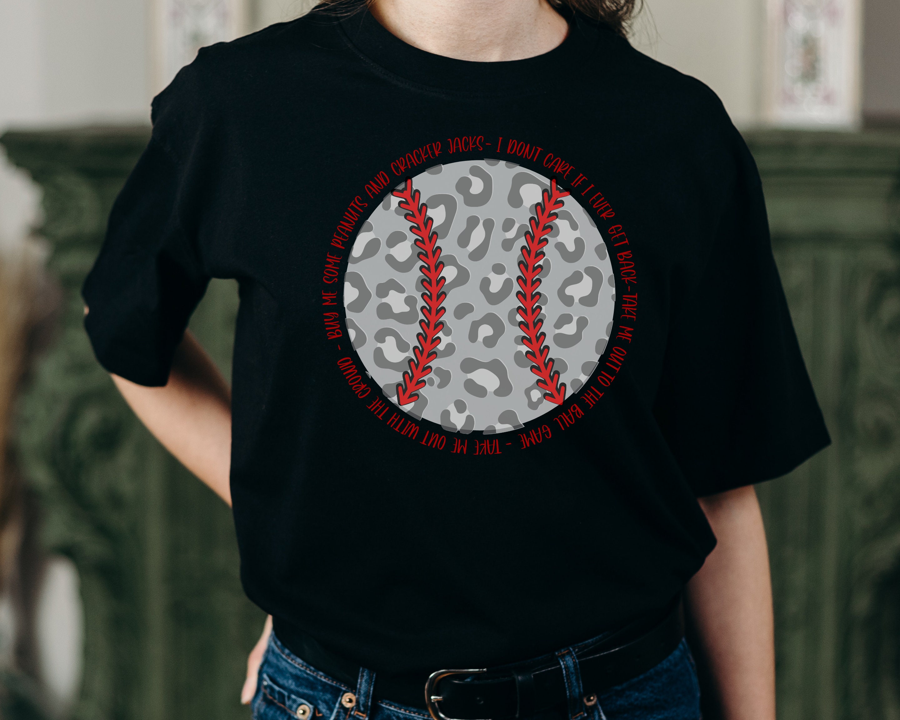 Baseball Leopard Print SVG File Take Me Out to the Ball Game - Etsy