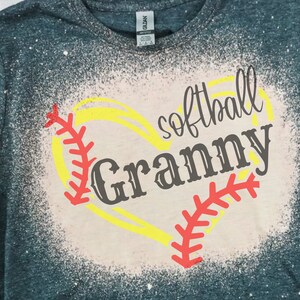 Softball Granny Heart and Laces SVG, Womens Softball Shirt Design ...