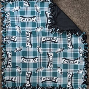 Philadelphia Eagles Football Fleece Tie Blanket - Etsy