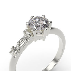 Racing Ring Racecar Engagement Ring White Gold F1 Racing Engagement ...