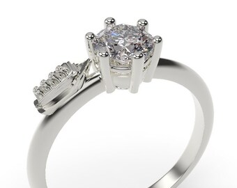 Penguin Engagement Ring Penguin Ring White Gold Penguin Ring - Etsy