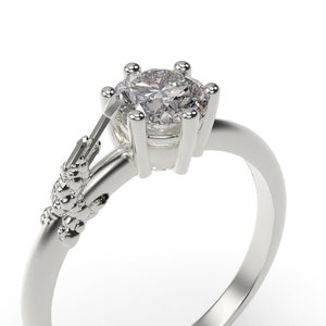 Space Ring Space Shuttle Engagement Ring Spaceship Ring White Gold ...