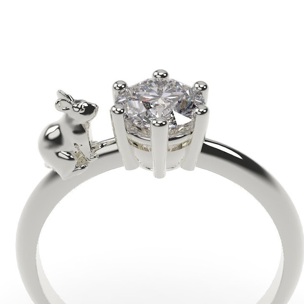 Rabbit Ring - Etsy