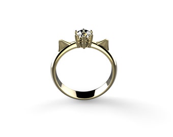 Cat wedding ring | Etsy