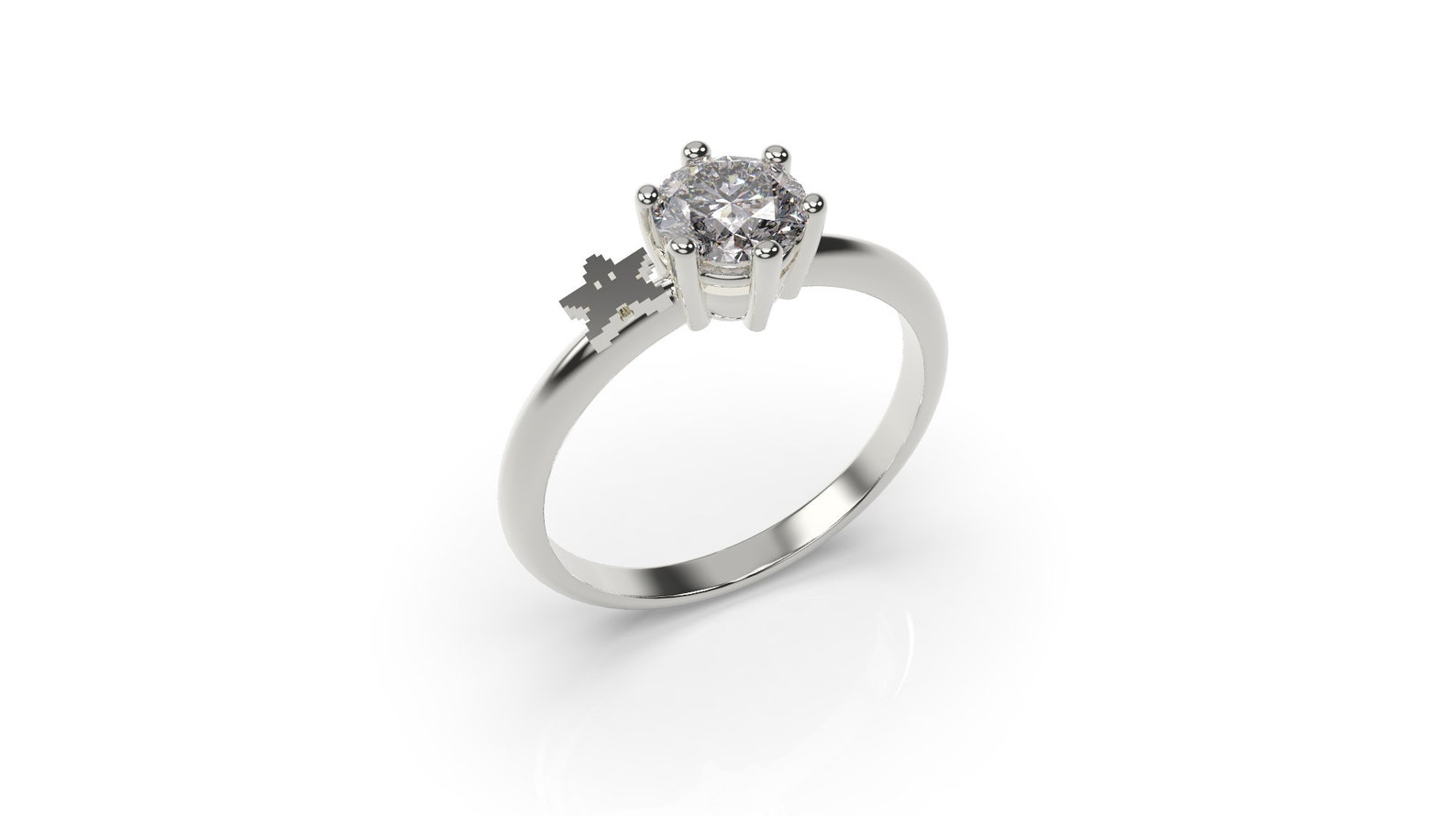 8-bit Ring 8 Bit Star Engagement Ring White Gold Nintendo - Etsy Australia