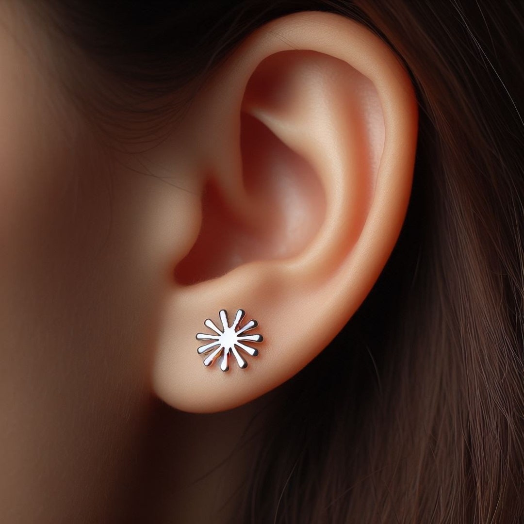 Firework Earrings Silver Minimalist Firework Jewelry Gold Firework ...