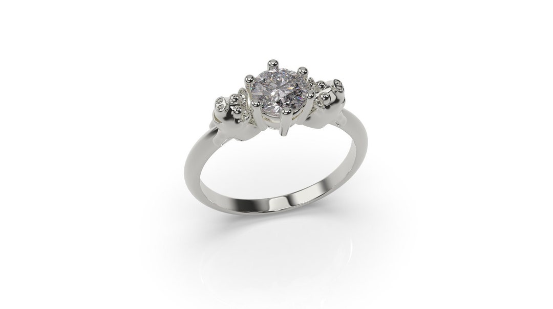 Pig Ring Pig Engagement Ring Piggy Ring White Gold Pig Ring Piggy ...