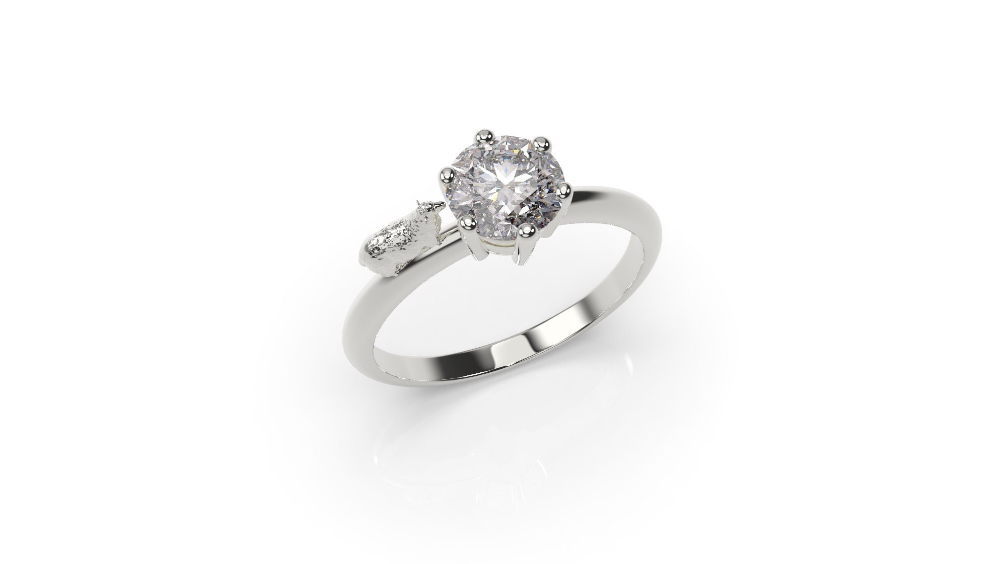 Sheep Ring Sheep Engagement Ring Lamb Ring White Gold Lamb - Etsy UK