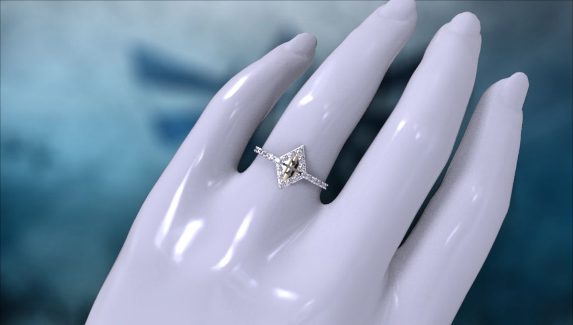 Zelda Wedding Band Zelda Engagement Ring Triforce Inspired | Etsy