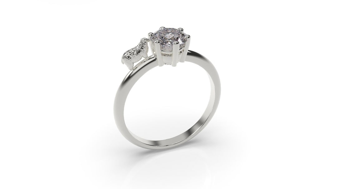 Sheep Ring Sheep Engagement Ring Lamb Ring White Gold Lamb Ring Lamb ...