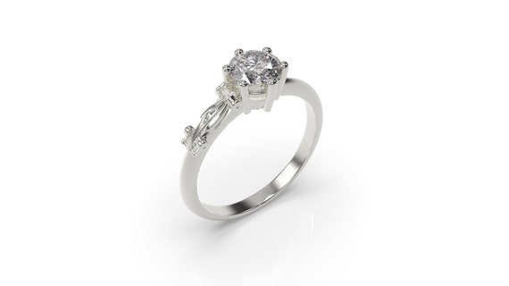 Racing Ring Racecar Engagement Ring White Gold F1 Racing | Etsy