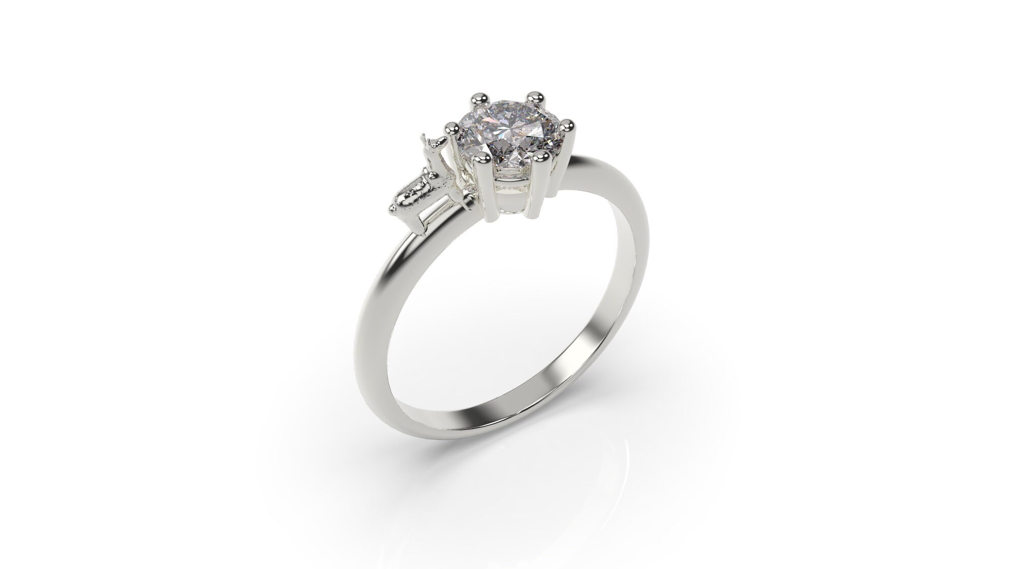 Llama Engagement Ring Llama Ring White Gold Alpaca Ring Alpaca ...