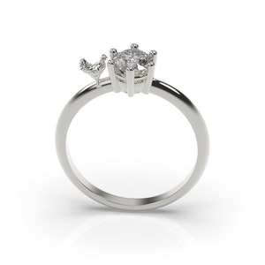 Chicken Ring Chicken Engagement Ring White Gold Rooster Engagement Ring ...