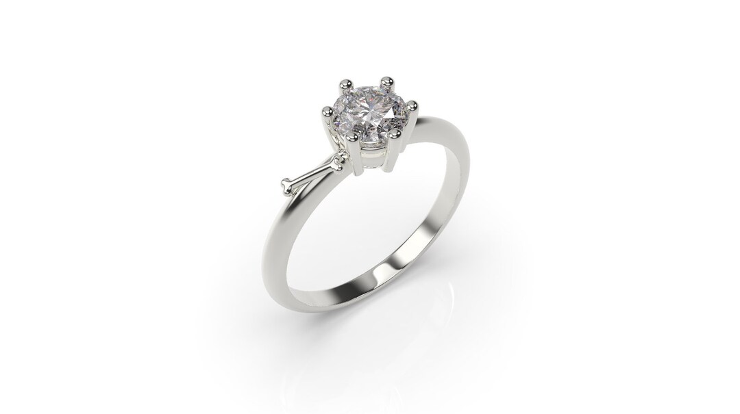 Bone Engagement Ring White Gold Bone Engagement Ring 14k Bone Ring Gold ...