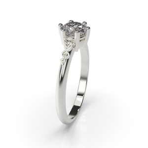 Music Note Engagement Ring Music Note Ring White Gold Treble Clef Ring ...