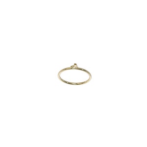 Minimalist Figure Skate Ring Yellow Gold Ice Skating Design Ring Dainty ...