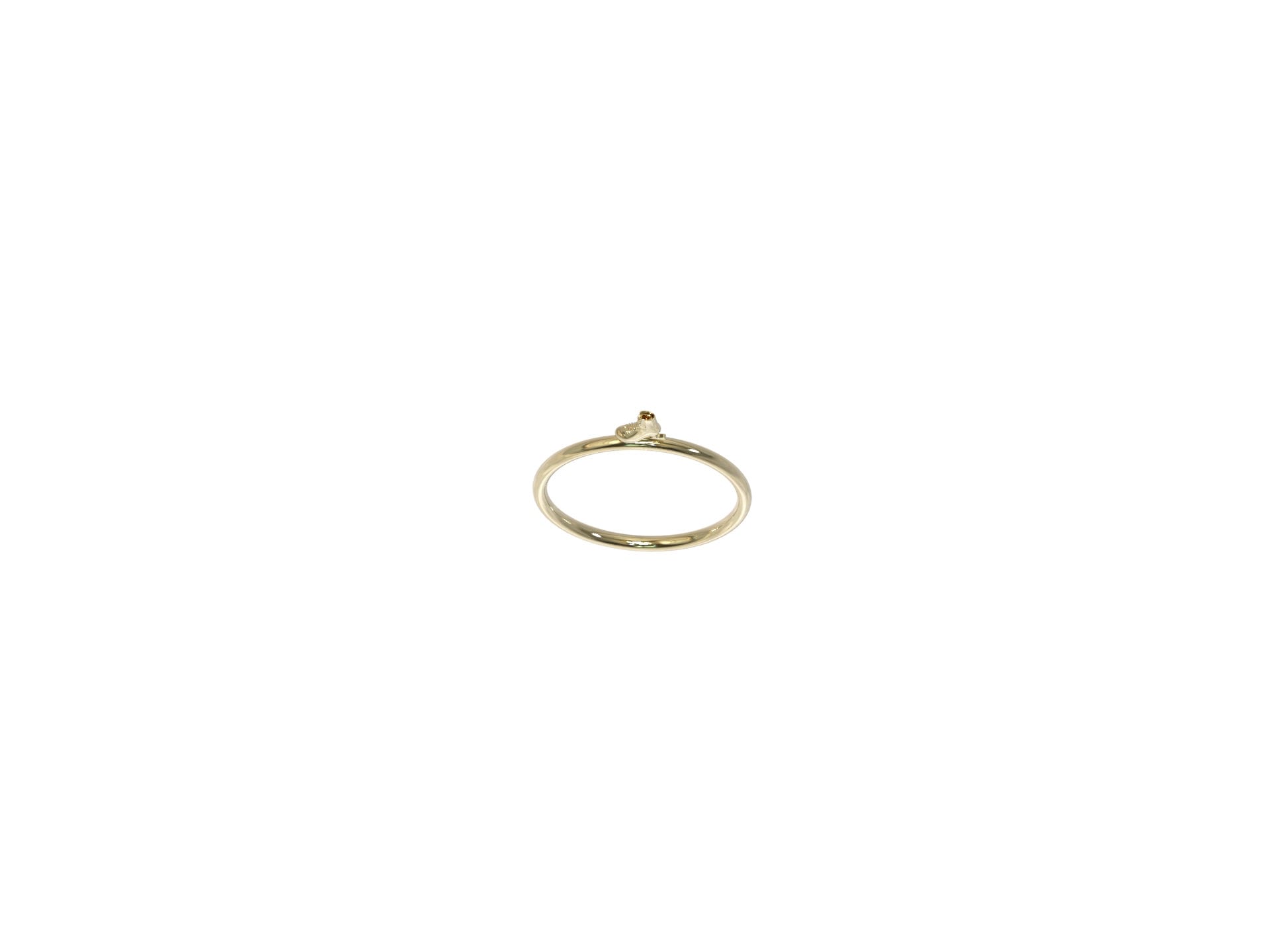 Minimalist Figure Skate Ring Yellow Gold Ice Skating Design Ring Dainty ...