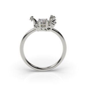 Chicken Ring Chicken Engagement Ring White Gold Rooster Engagement Ring ...
