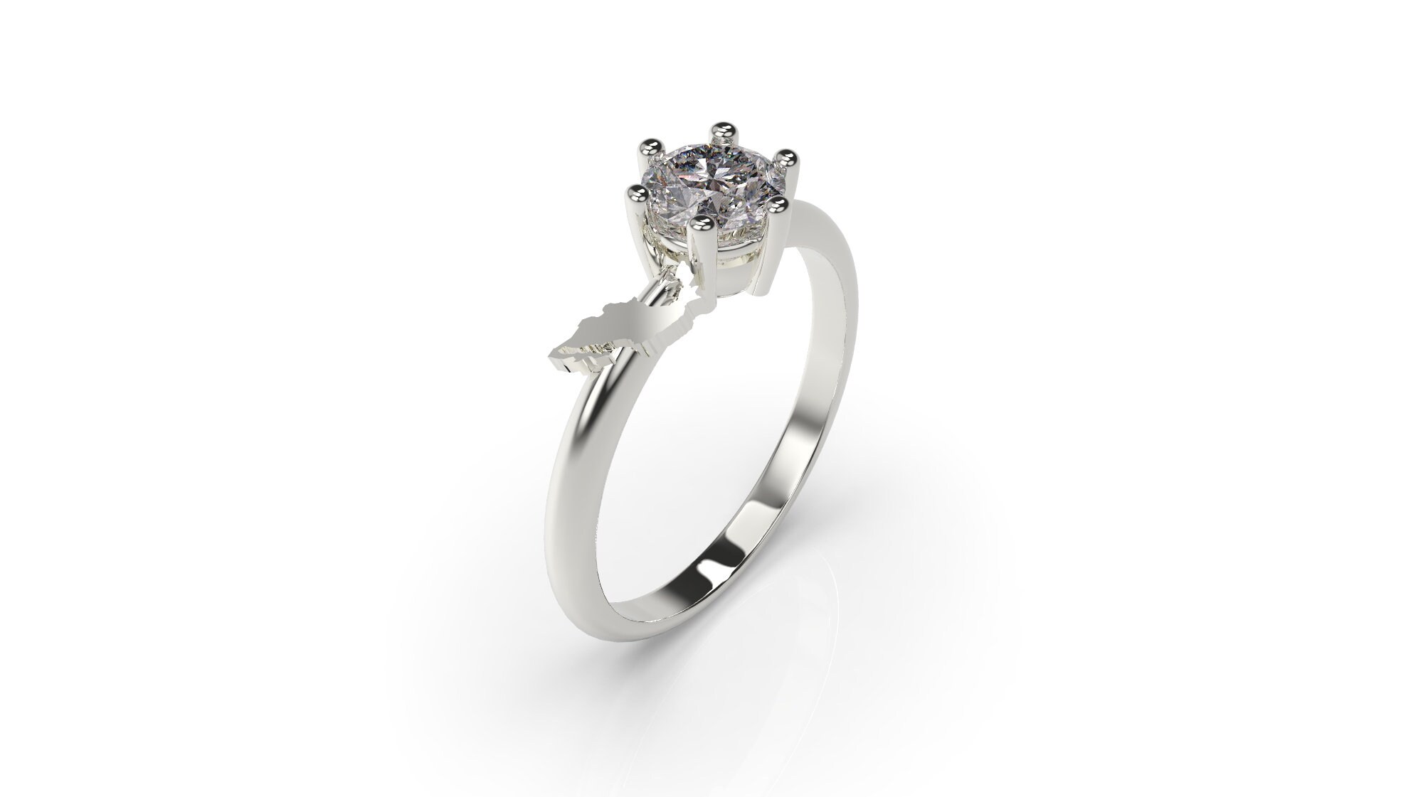 Mexico Ring Mexico Engagement Ring Mexico Ring White Gold | Etsy