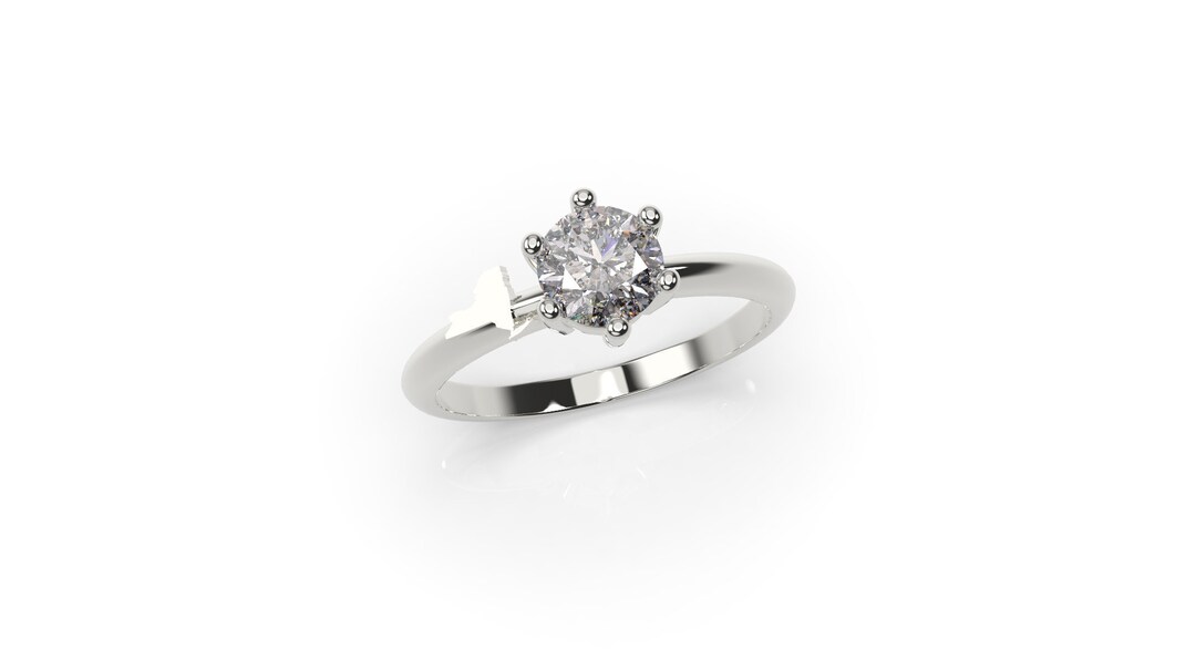 New York Engagement Ring New York Ring White Gold NY State Ring New ...
