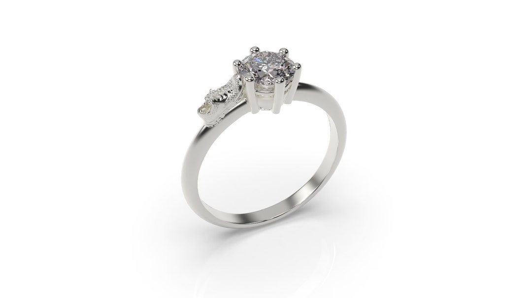 Runner Ring Runner Engagement Ring Running Ring White Gold Marathon ...