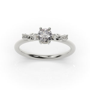 Chicken Ring Chicken Engagement Ring White Gold Rooster Engagement Ring ...