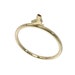 Minimalist Figure Skate Ring Yellow Gold Ice Skating Design Ring Dainty ...