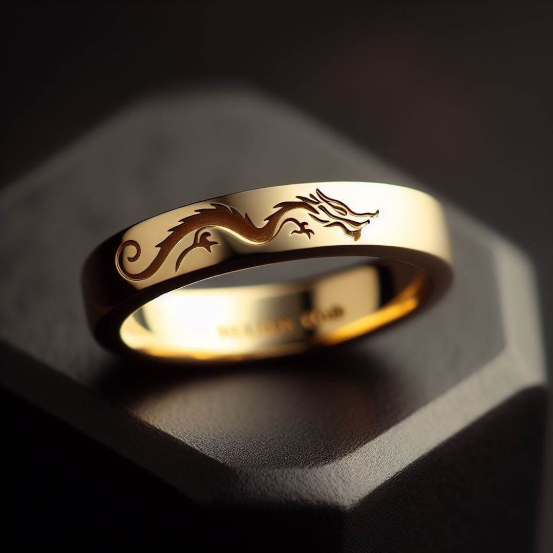 Dragon Men's Ring Men's Wedding Band Dragon Men's Dragon Jewelry Men's ...